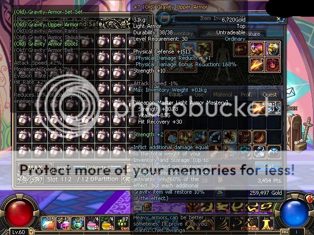 Selling Level 60 DFO Weaponmaster With +11 epics and Gravity gear ...