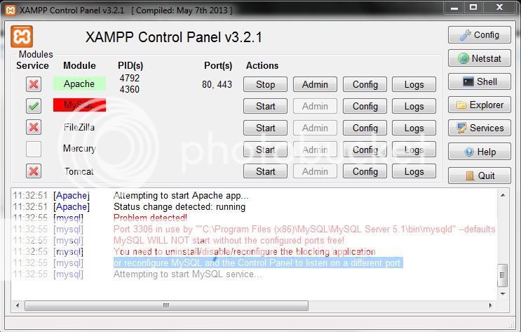 [ASK] XAMPP, MySQL tidak bisa di start | KASKUS